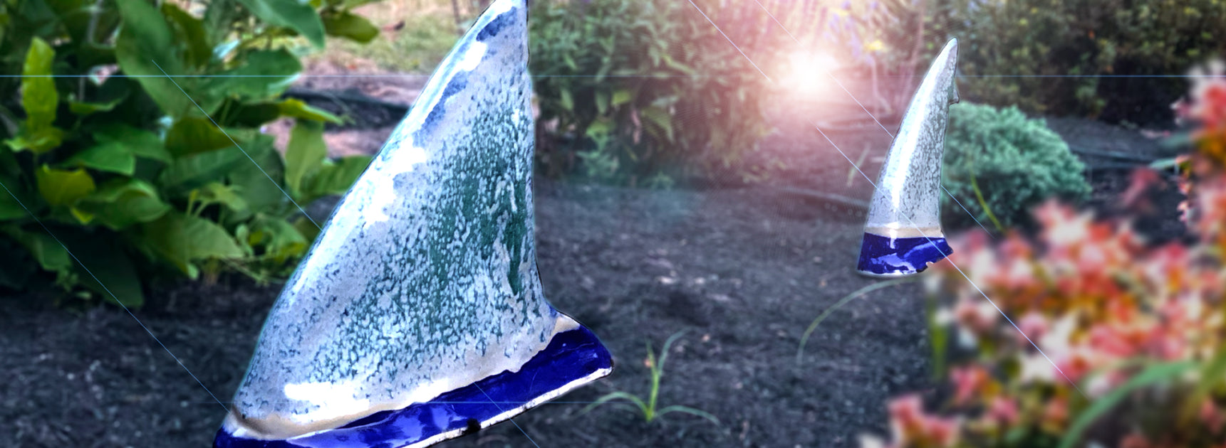 Garden Shark Fins and Bird Baths – Chatham Pottery