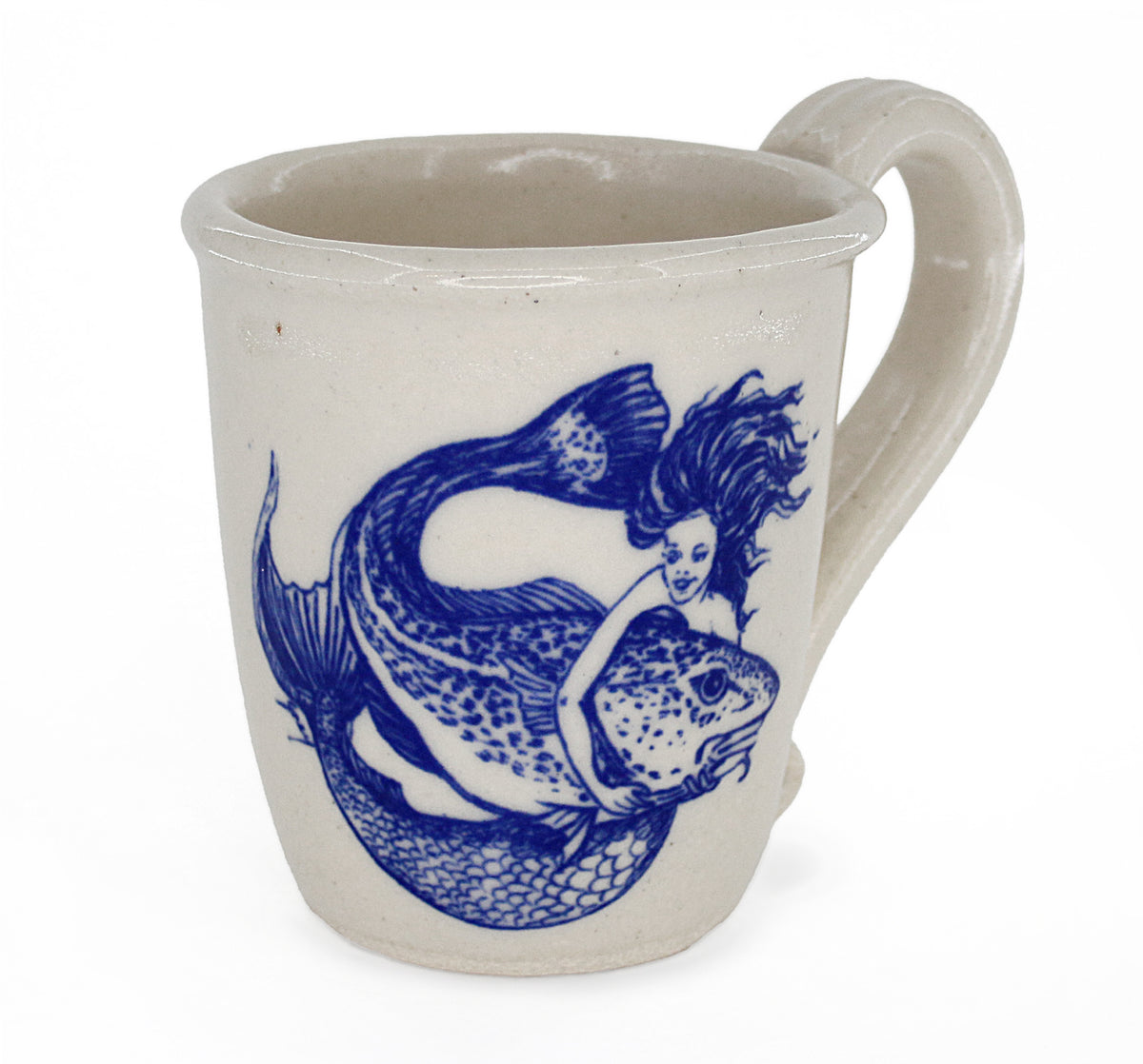 Cod Cuddling Mermaid - In-Glaze Decal - Mug – Chatham Pottery