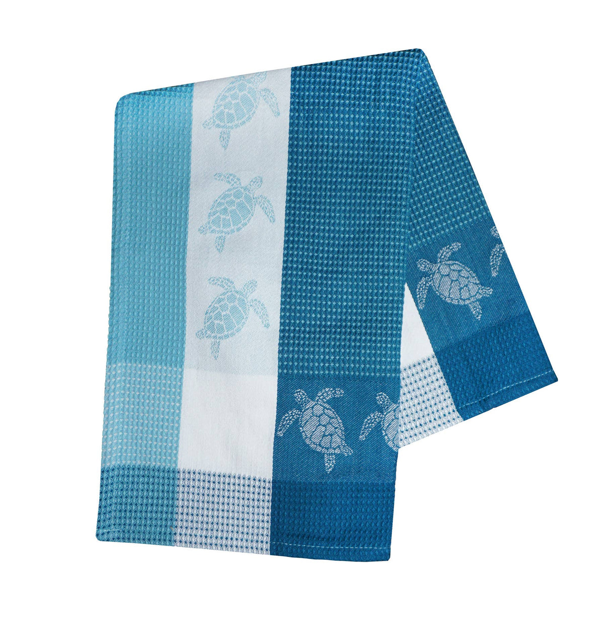 Waffle Weave Kitchen Towels - Blue Sea Turtle – Chatham Pottery